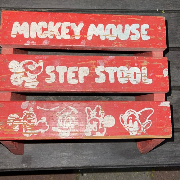 Disney | Other | Vintage Mickey Mouse Step Stool | Poshmark